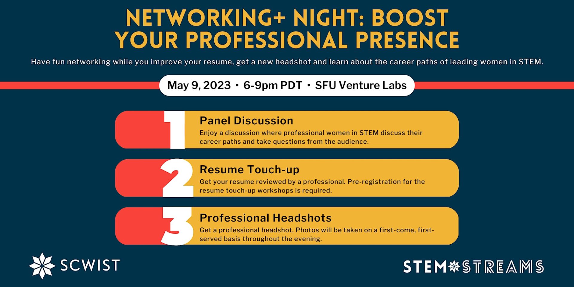 Networking+ Night: Boost Your Professional Presence - SCWIST